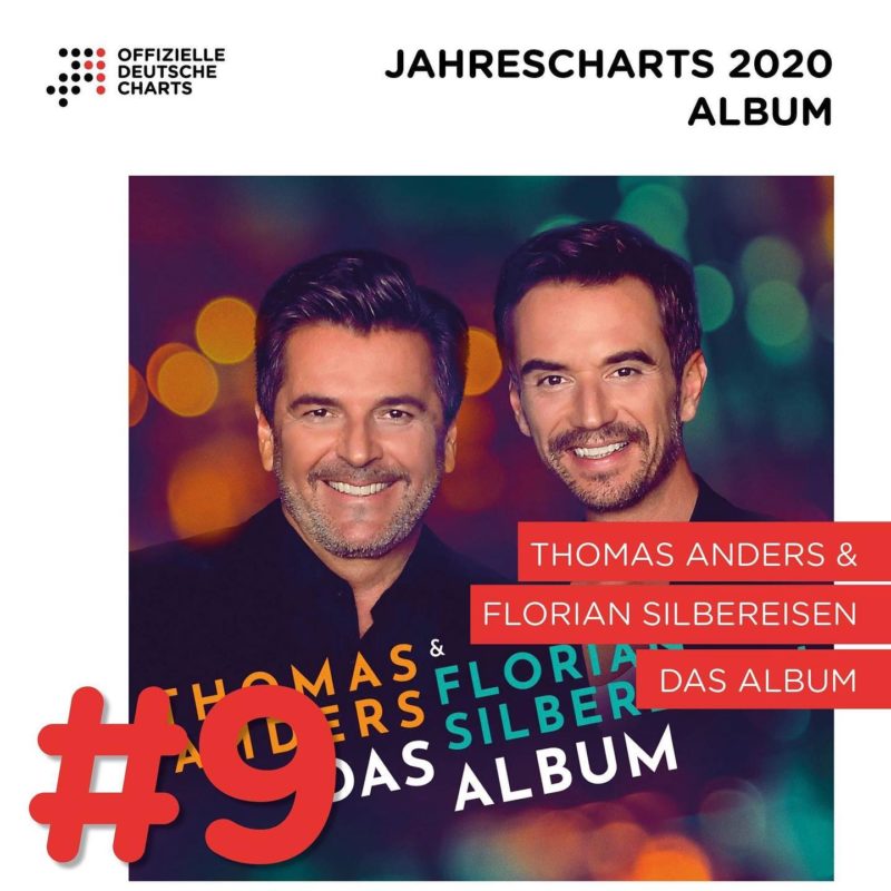 THOMAS ANDERS & FLORIAN SILBEREISEN „Das Album“ hat es auf Platz 9 der Offiziellen Deutschen ...