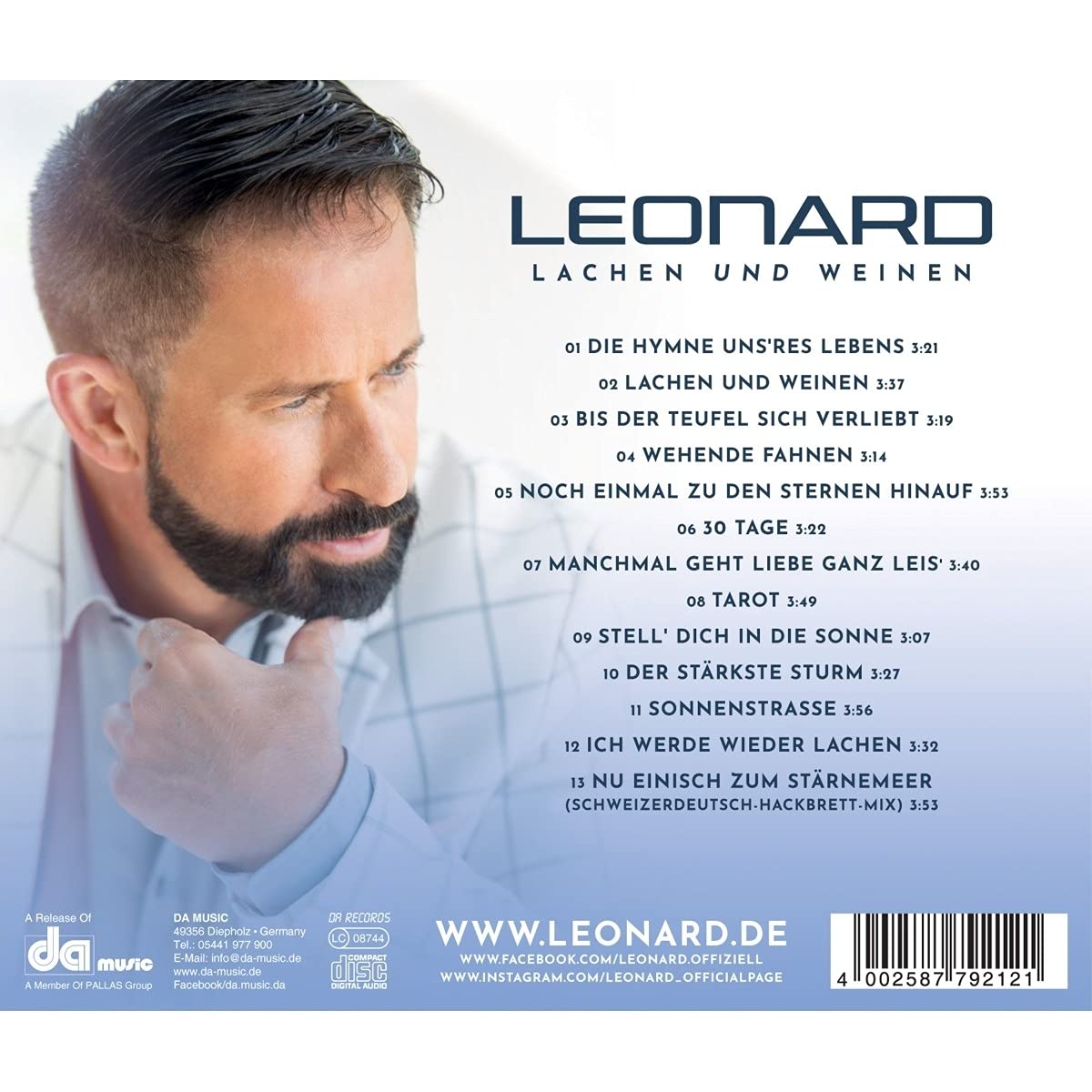 LEONARD Mit seiner neuen CD „Lachen und weinen“ berührt er wieder ...