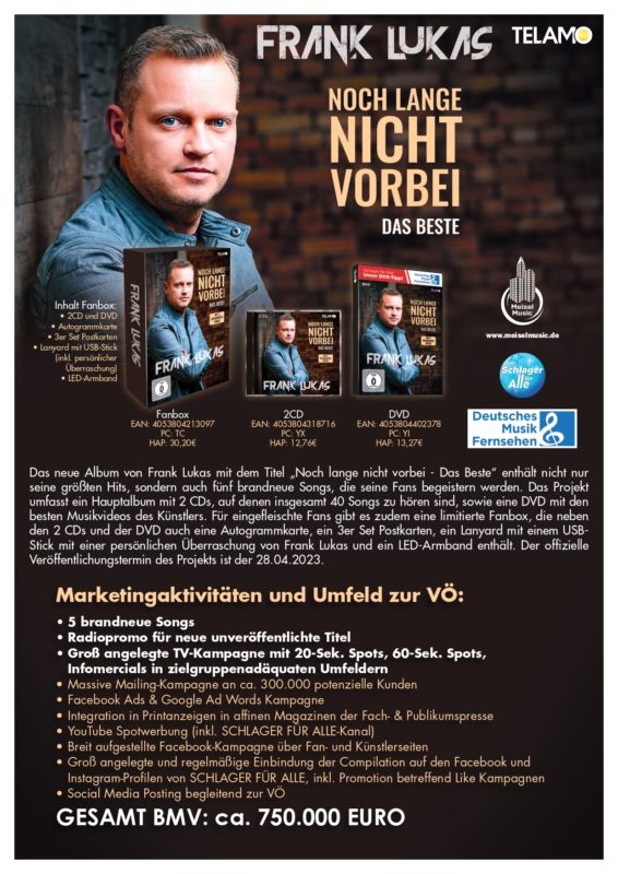 FRANK LUKAS Endlich !!! Frank Lukas meldet sich mit neuer Single ...
