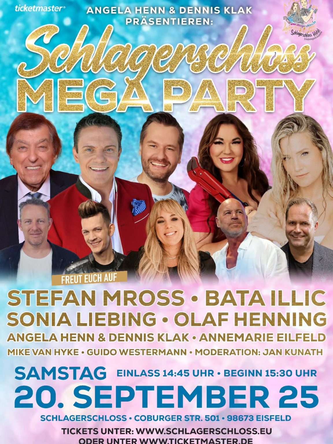 ANGELA HENN – DENNIS KLAK Zweite „Schlagerschloss MEGA Party“ am 20.09.2025 bravourös gemeistert ...
