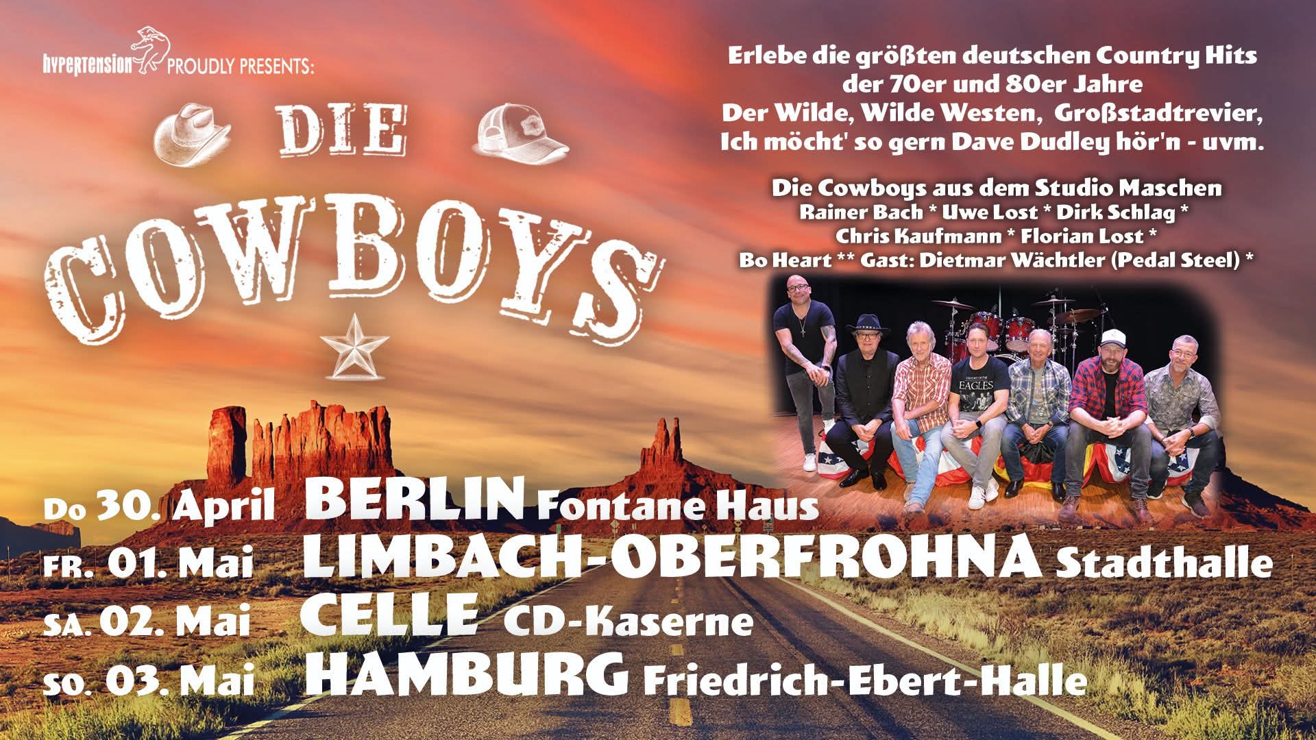 DIE COWBOYS Doppel-CD „Die Cowboys – aus dem Studio Maschen LIVE“ ab 24 ...
